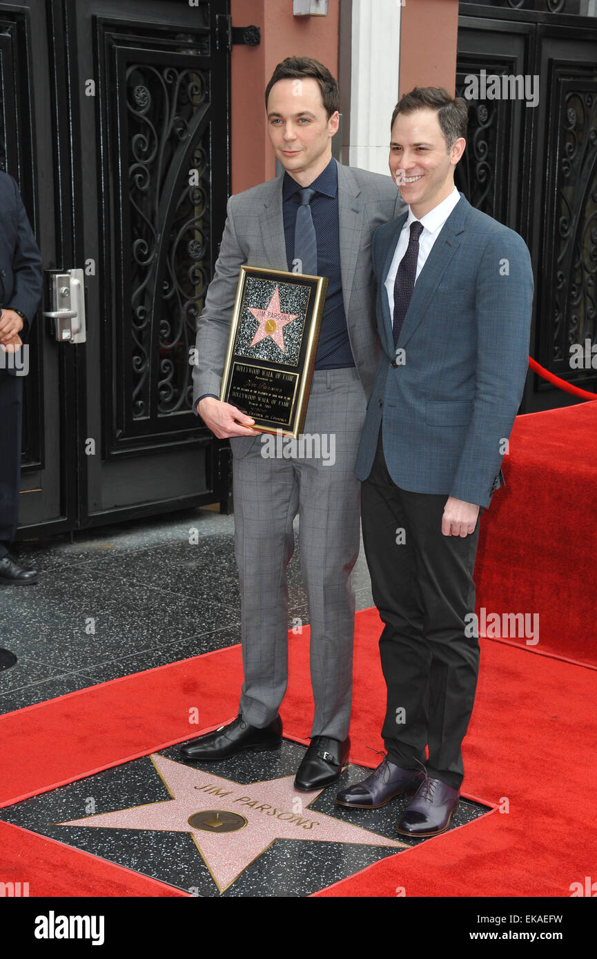 Partner todd spiewak as jim parsons honored hi-res stock photography ...