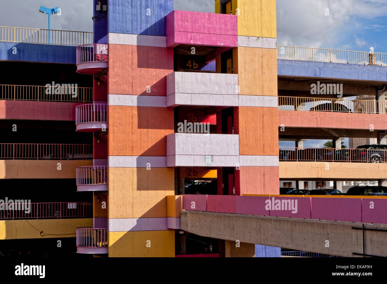 Colorful Parking Garage Stock Photo - Alamy