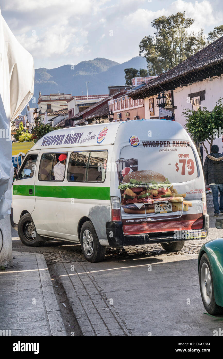 Burger King van advertising Whopper Angry meaning spicy turns a corner ...