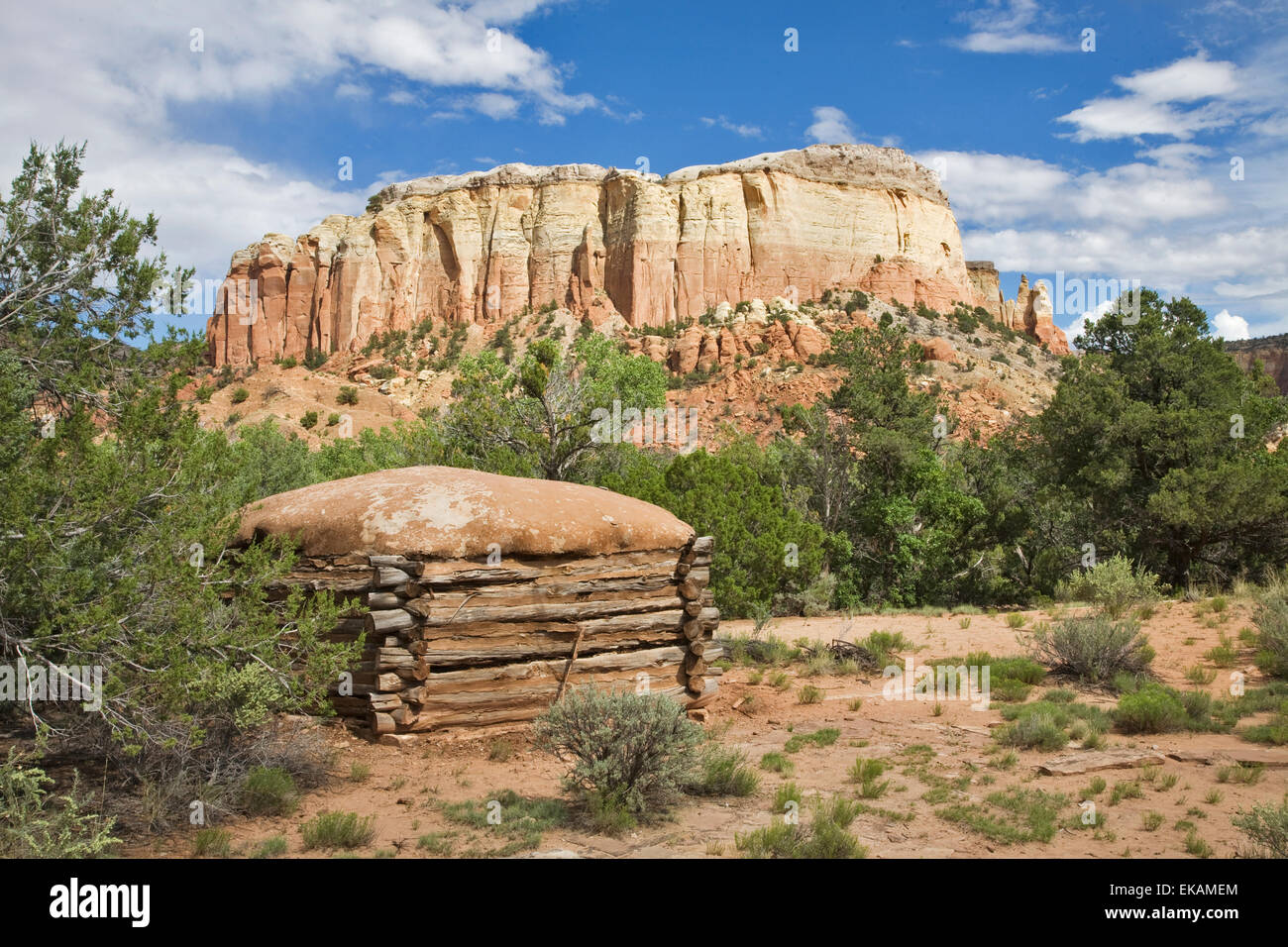 Ghost Ranch near Abiquiu has dramatic scenery with colorful sandstone ...