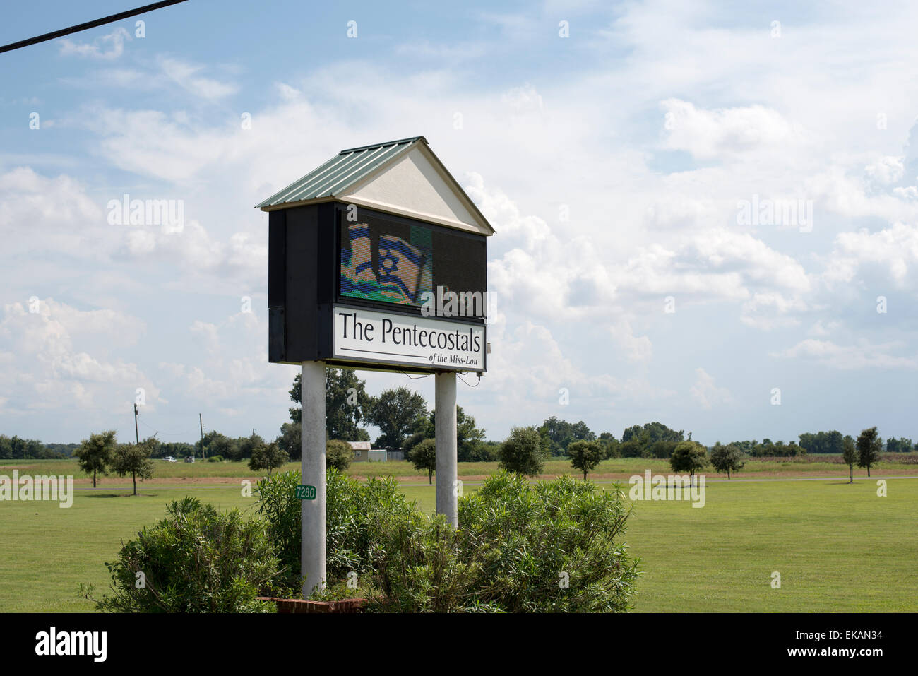 Natchez Miss. Church sign Stock Photo - Alamy