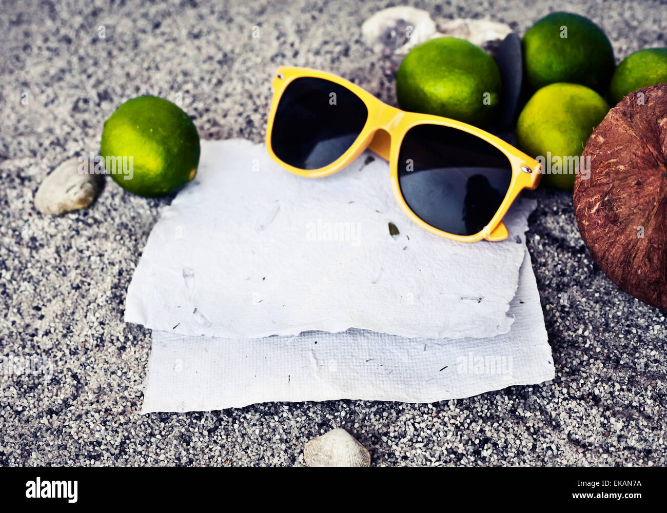 Beach background with copy space, beach sand summer theme, stack of ...