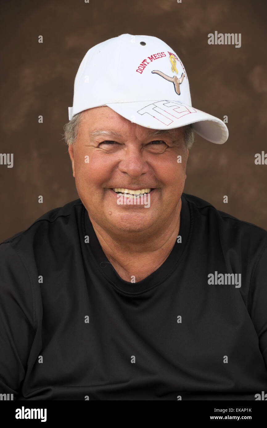 Elderly man poses for a silly portrait Stock Photo - Alamy