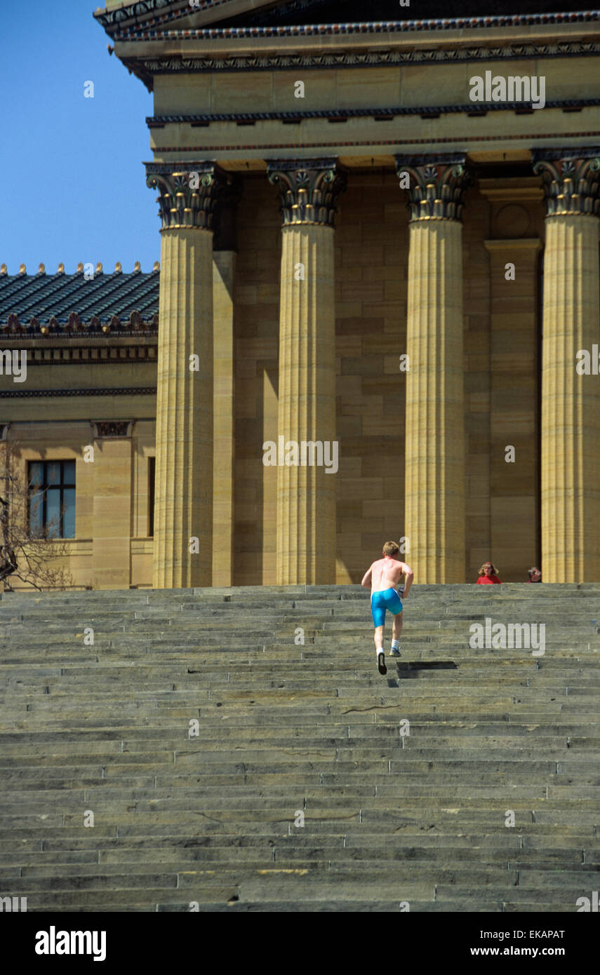 The steps made famous by in Sly Stallone's "Rocky" challenge runners ...