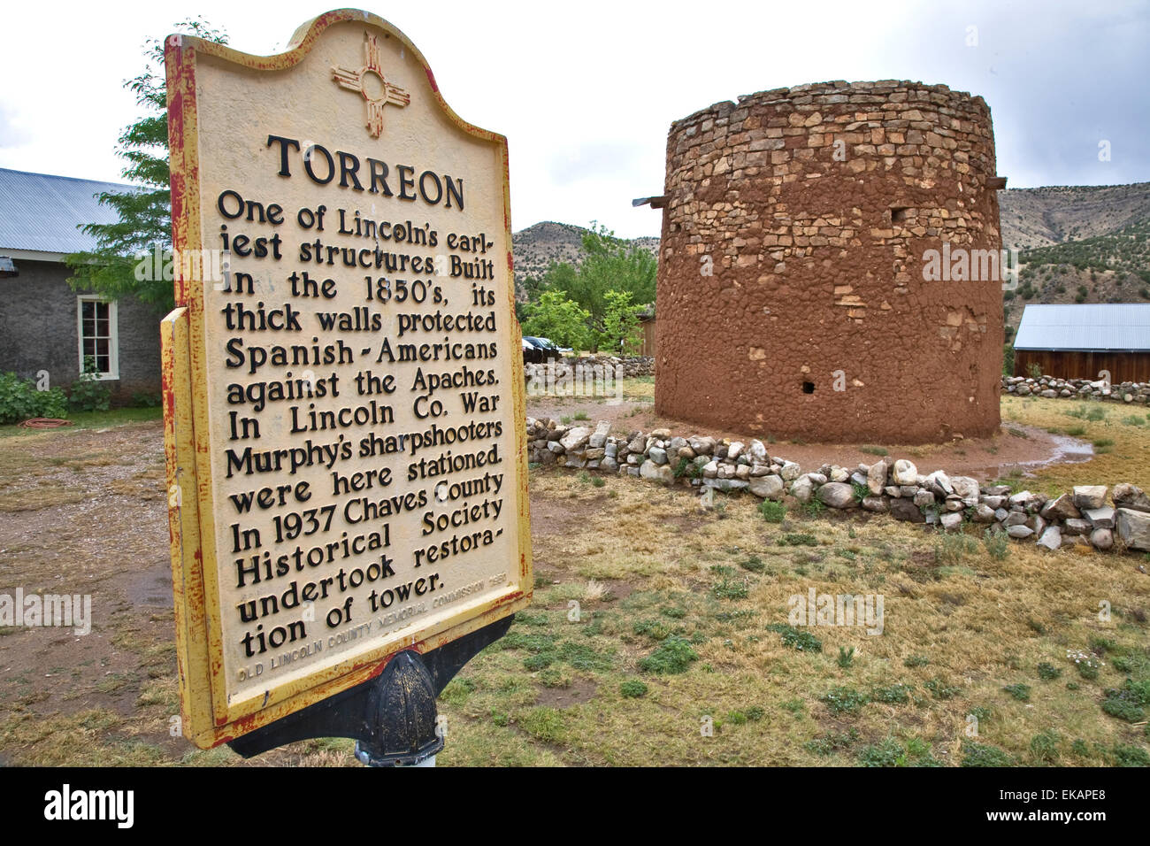 One of the oldest buildings at the Lincoln State Monument in Lincoln ...