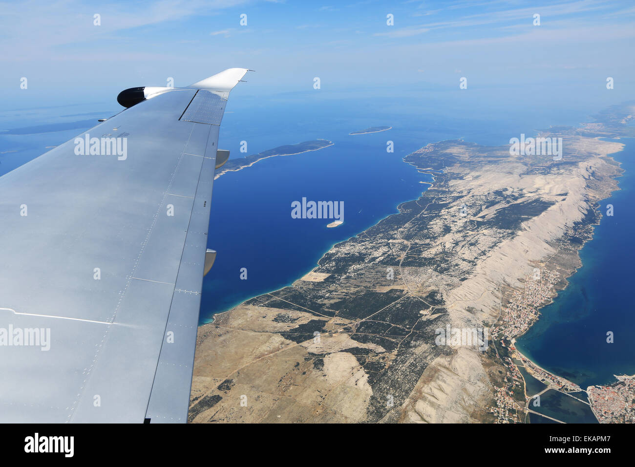 Aircraft wing on the clouds,flying background Croatia Stock Photo - Alamy