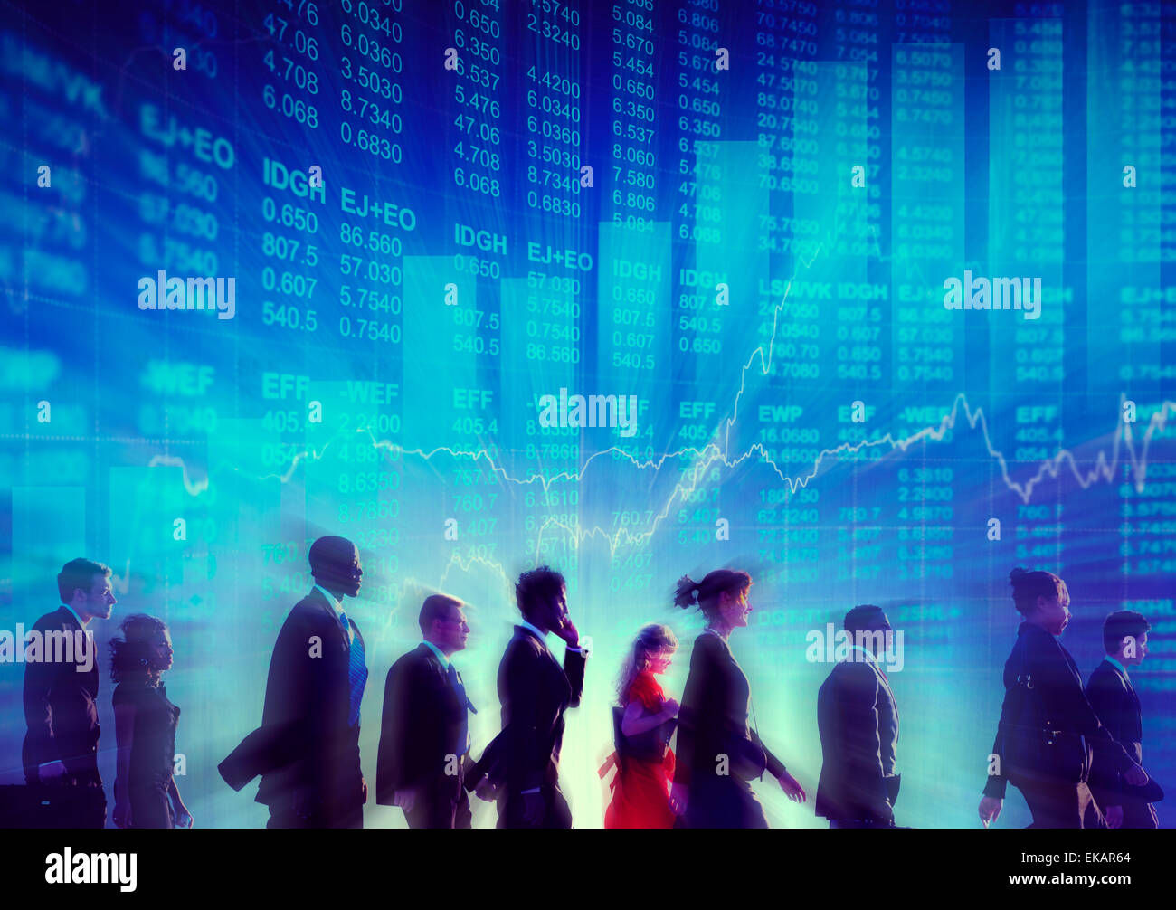 Group of Business People Stock Market Concept Stock Photo - Alamy