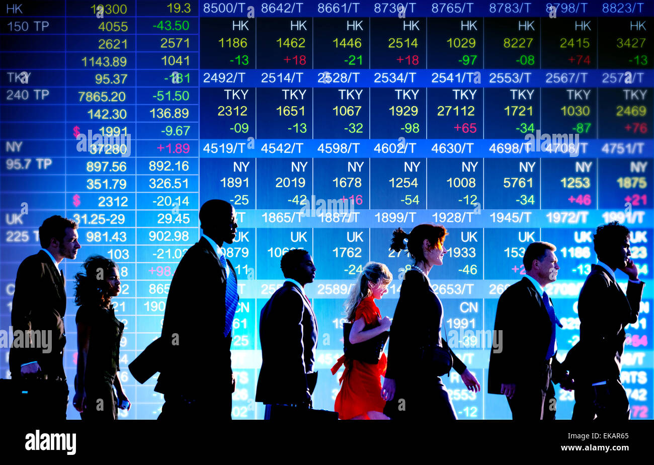 Group of Business People Stock Market Concept Stock Photo - Alamy