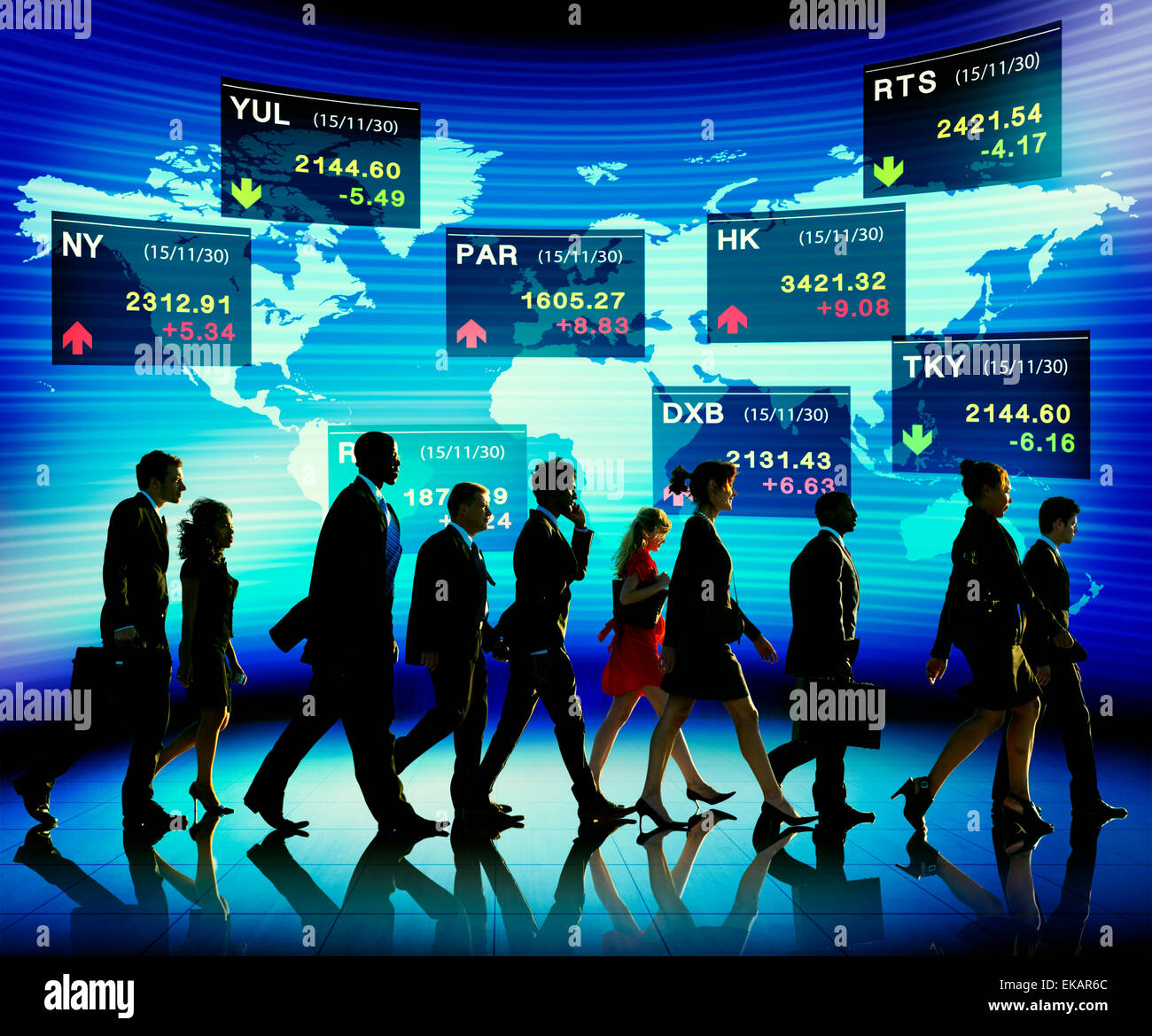 Group of Business People Stock Market Concept Stock Photo - Alamy