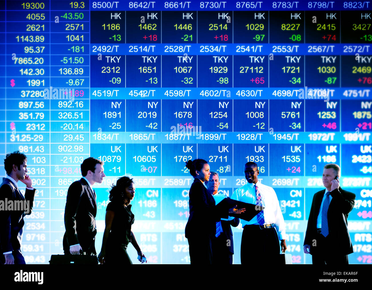 Group of Business People Stock Market Concept Stock Photo - Alamy