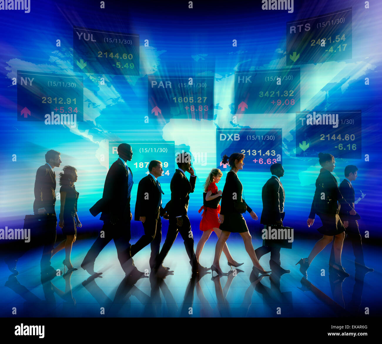 Group of Business People Stock Market Concept Stock Photo - Alamy