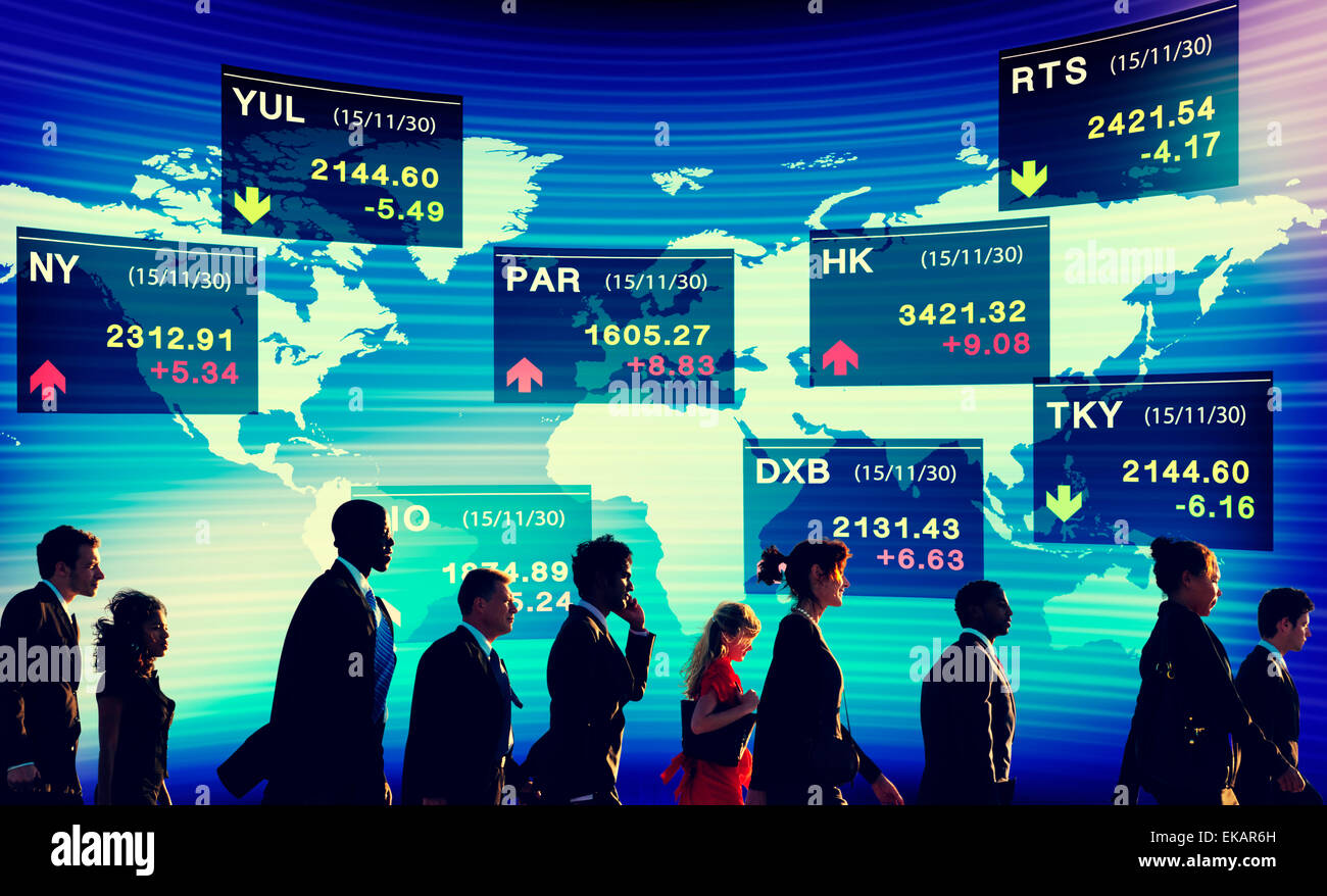 Group of Business People Stock Market Concept Stock Photo - Alamy