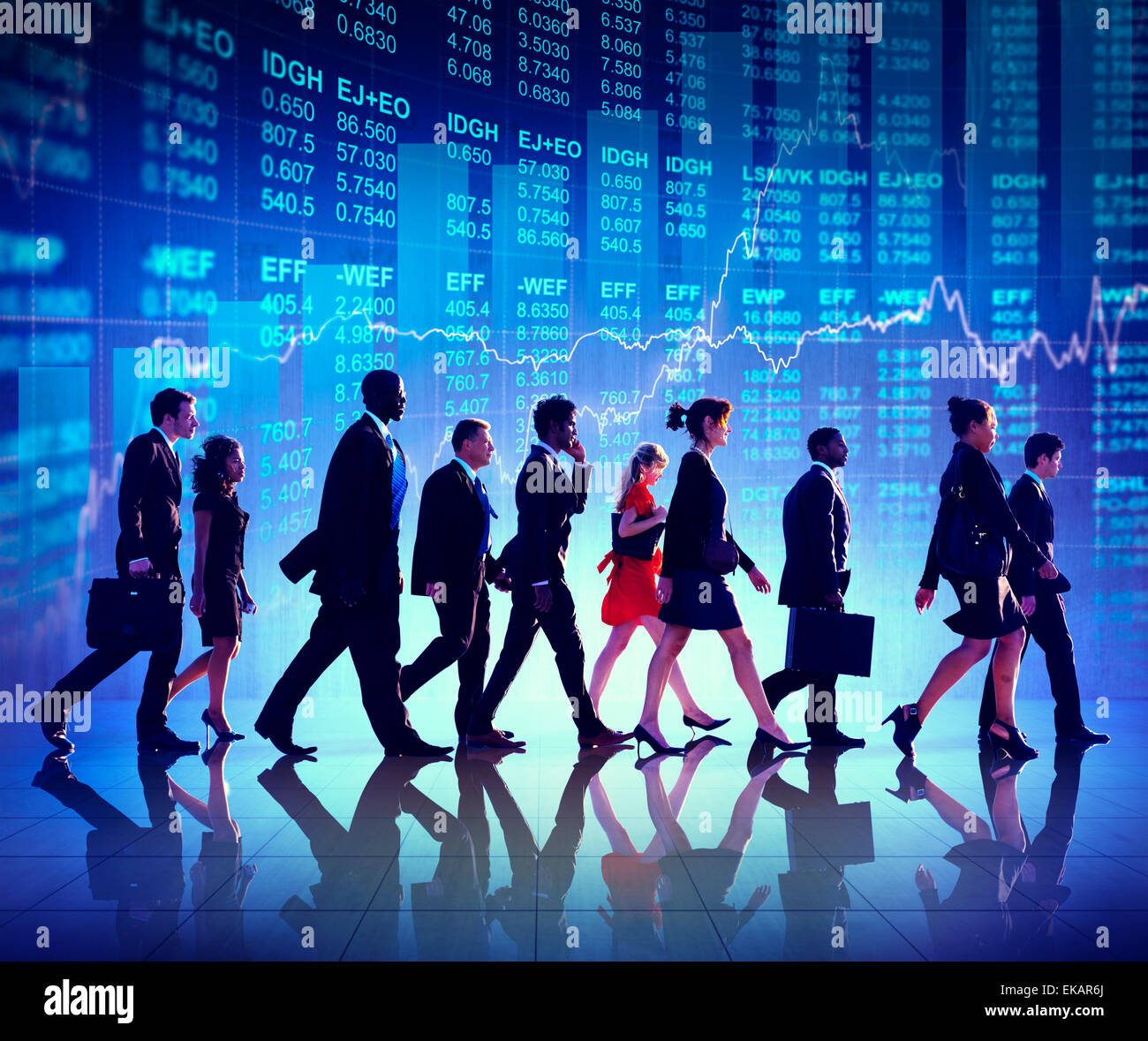 Group of Business People Stock Market Concept Stock Photo - Alamy