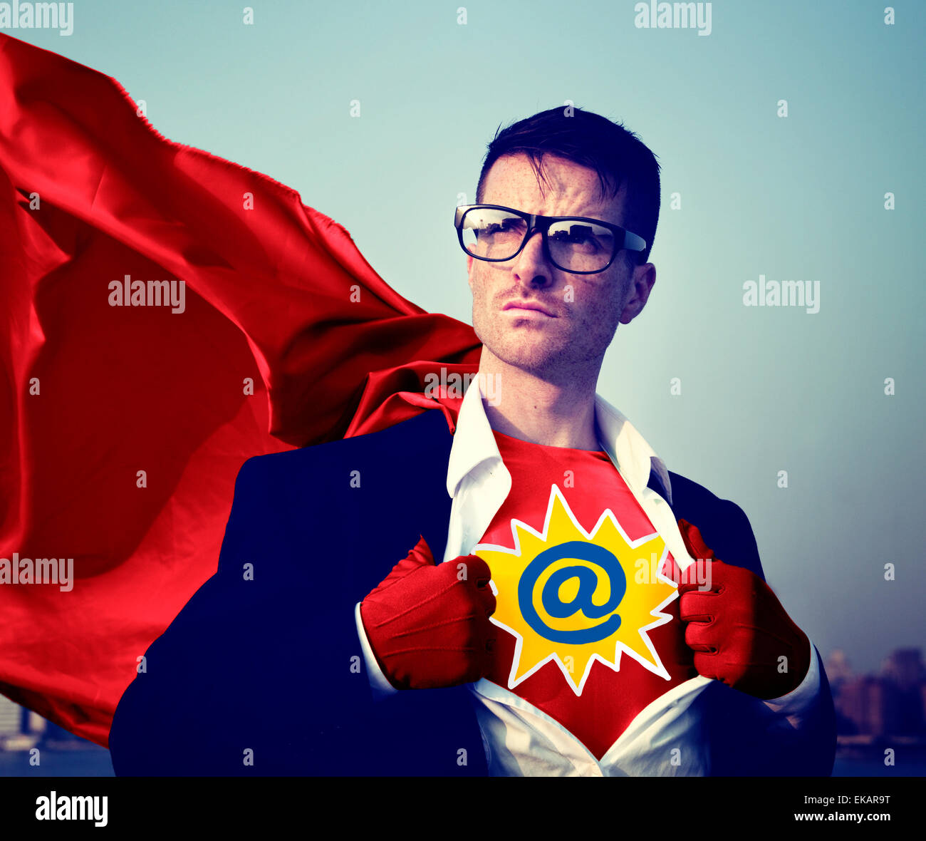Address Strong Superhero Success Professional Empowerment Stock Concept ...