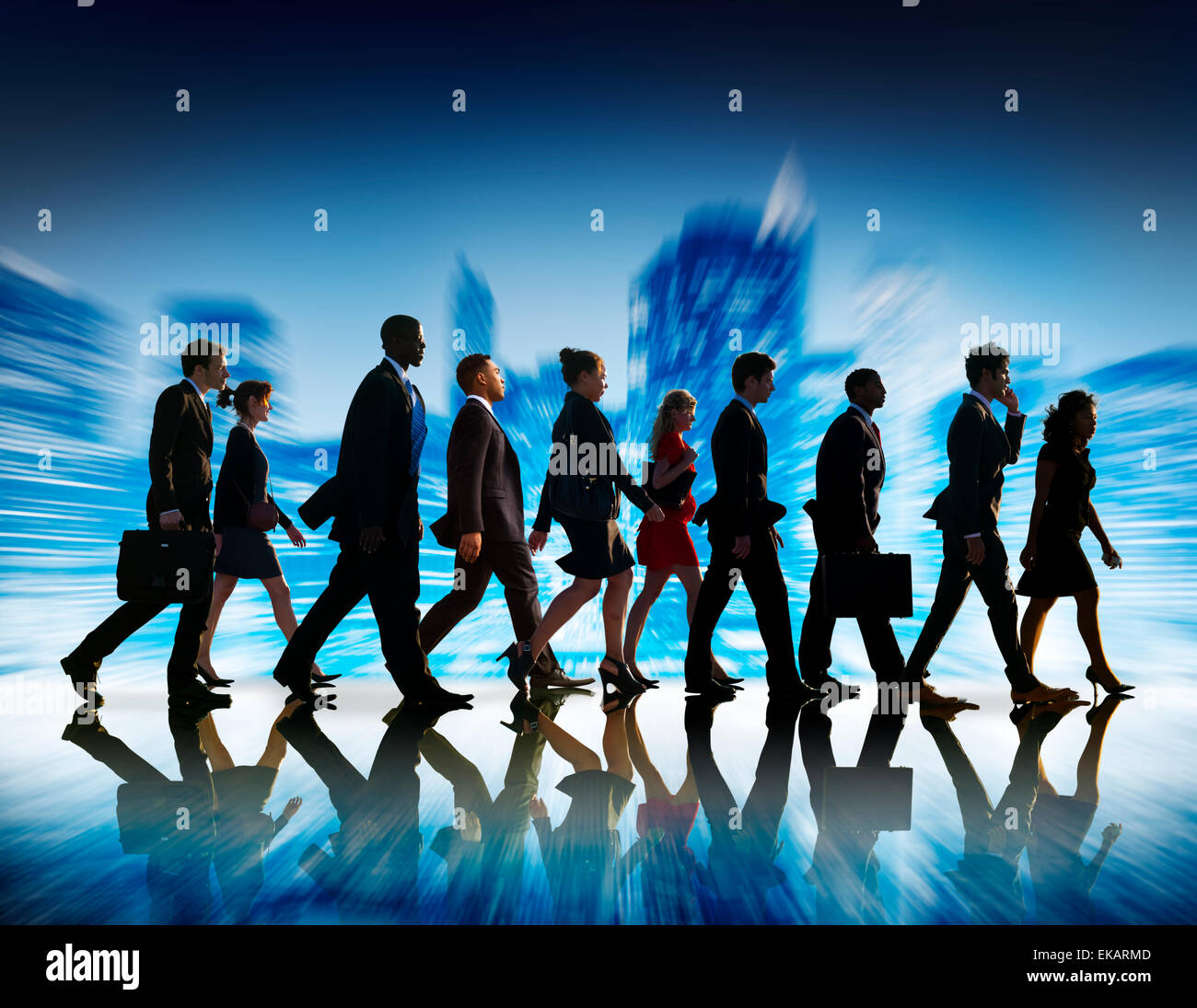 Business People Corporate Travel Walking City Concept Stock Photo - Alamy