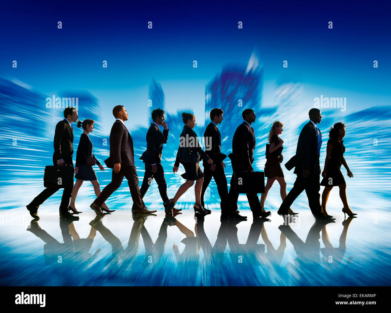 Business People Corporate Travel Walking City Concept Stock Photo - Alamy
