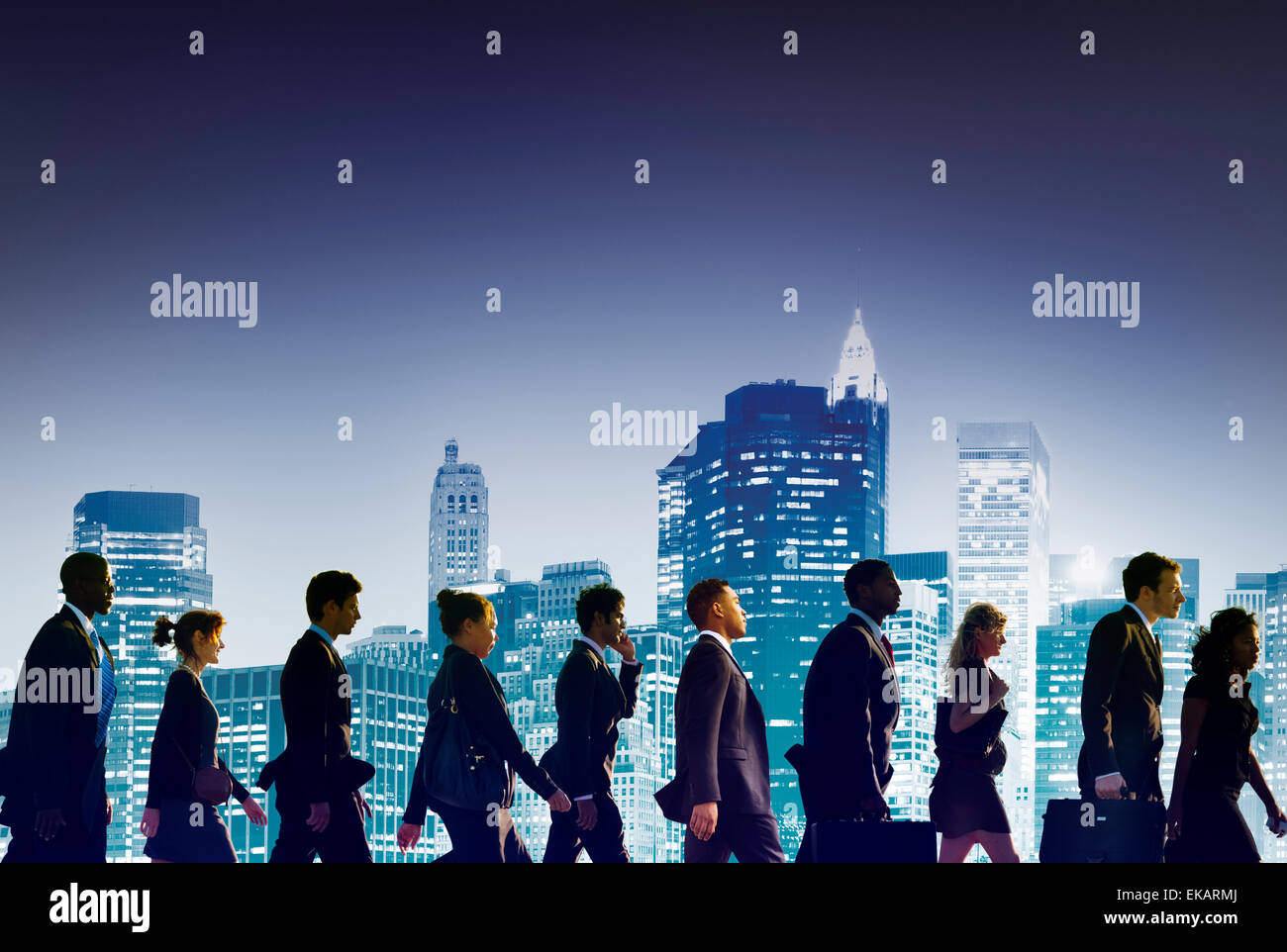 Business People Corporate Travel Walking City Concept Stock Photo - Alamy