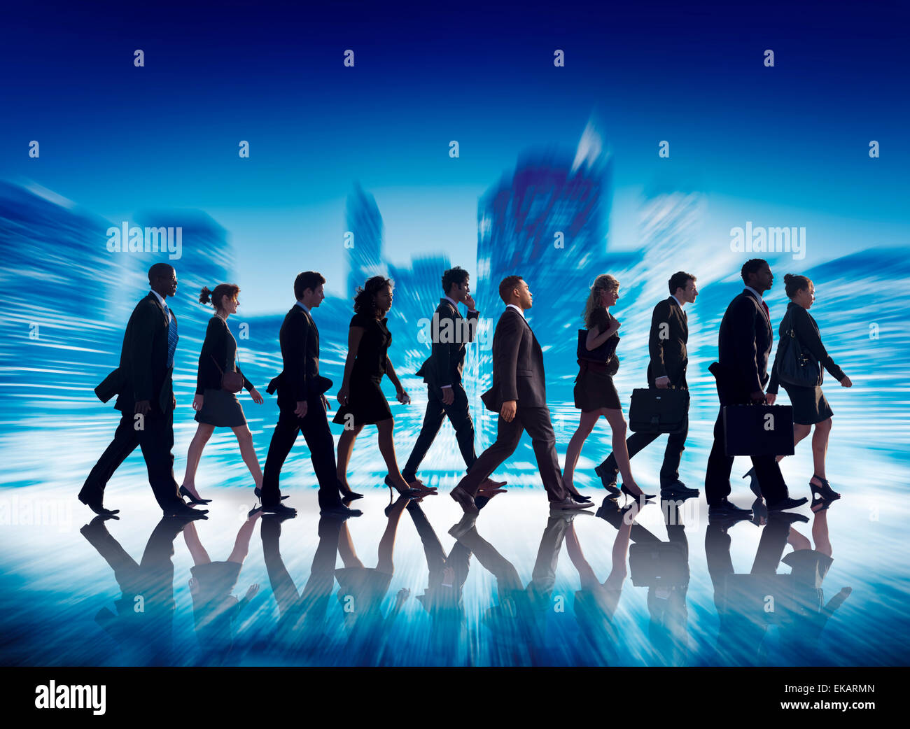 Business People Corporate Travel Walking City Concept Stock Photo - Alamy