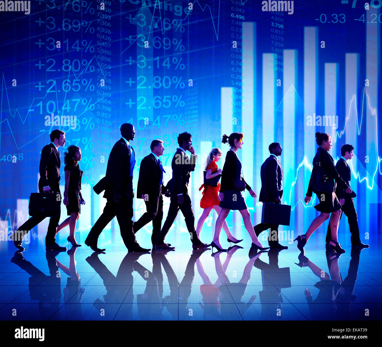 Group of Business People Stock Market Concept Stock Photo - Alamy