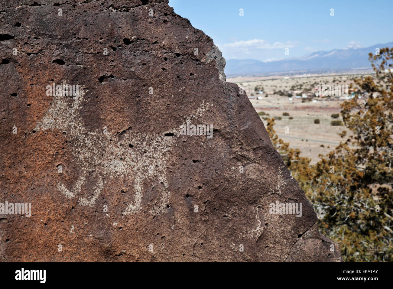 Hundreds of ancient petroglyphs can be seen near the Santa Fe River in ...