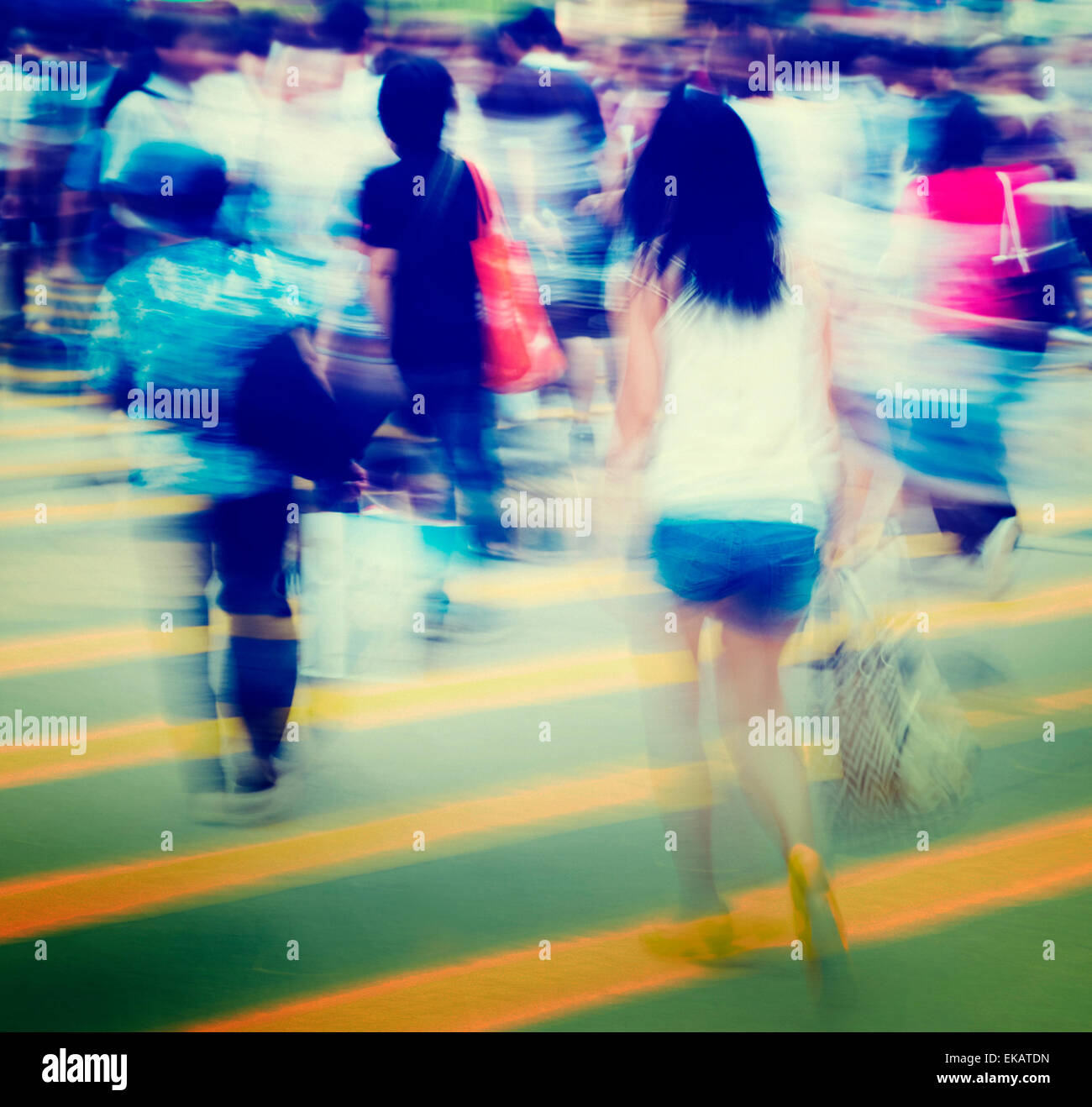 Group of People Pedestrian Rush Hour Concept Stock Photo - Alamy