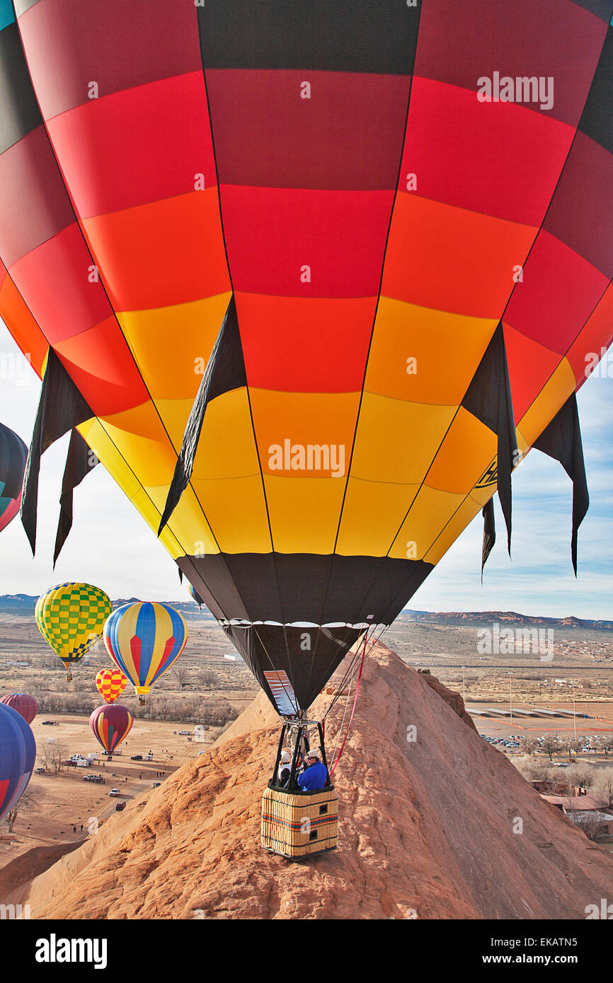 The Red Rock Balloon Rally is held each December in Gallup, New Mexico ...