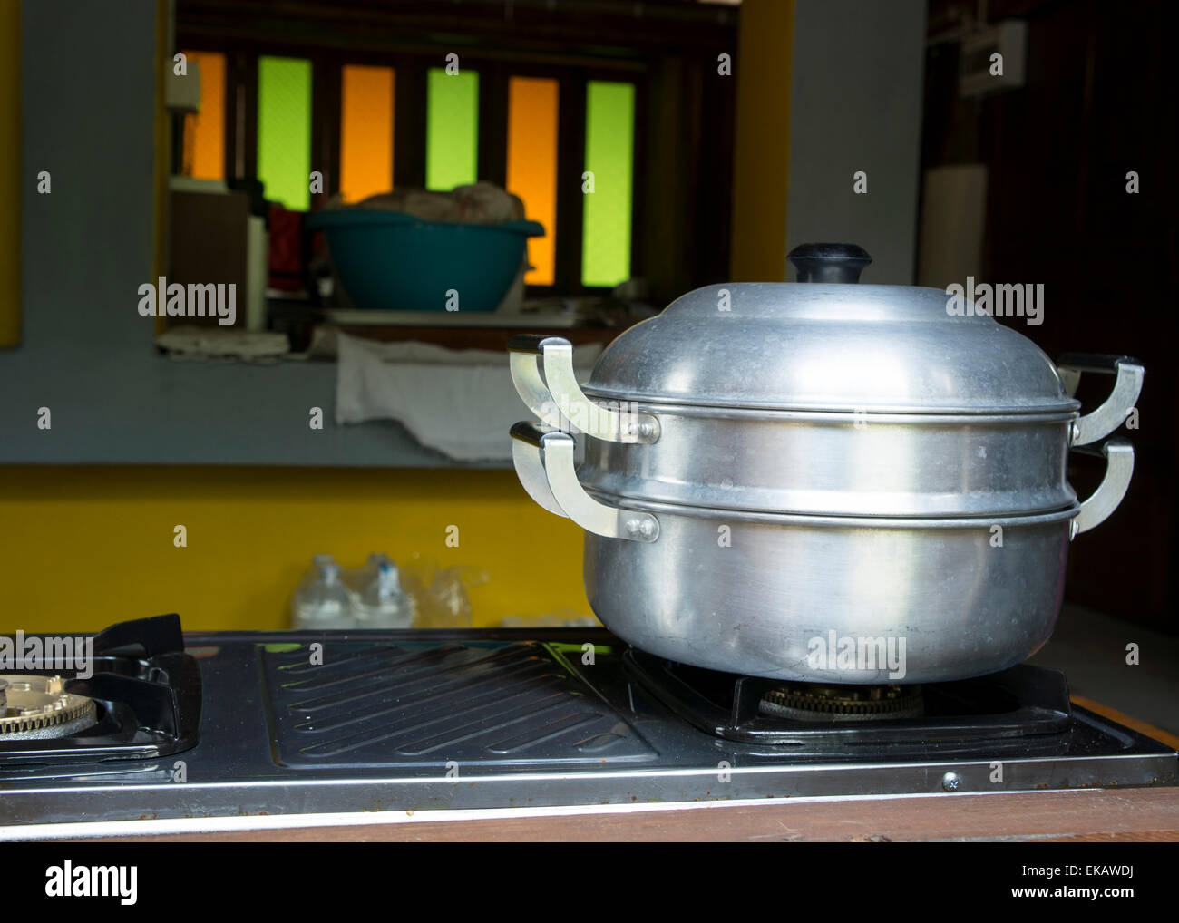 cook preparation prepare steam steamer Stock Photo - Alamy