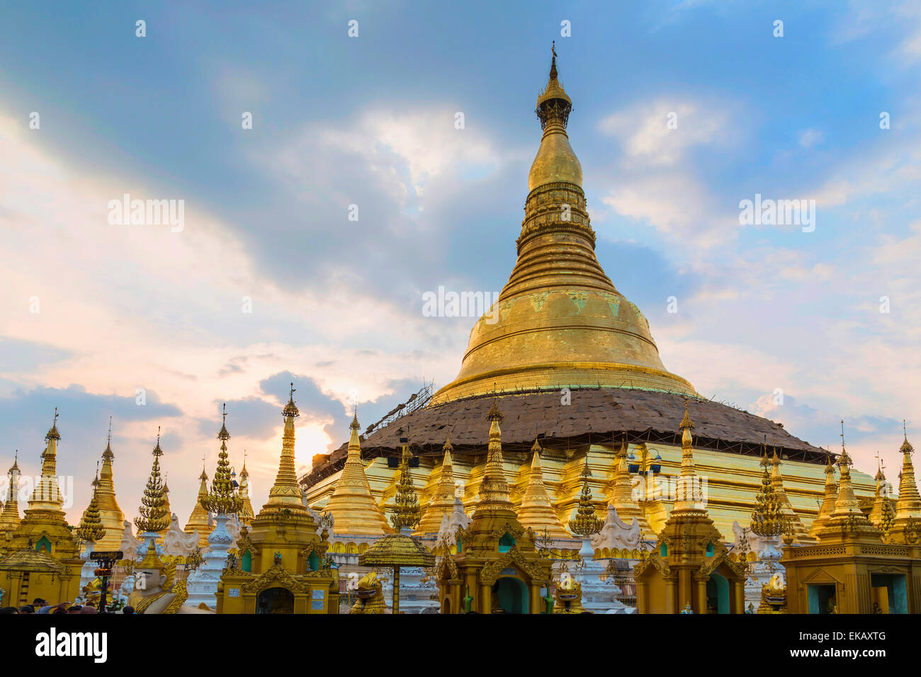 Myanmer famous sacred place and tourist attraction landmark - Shwedagon ...