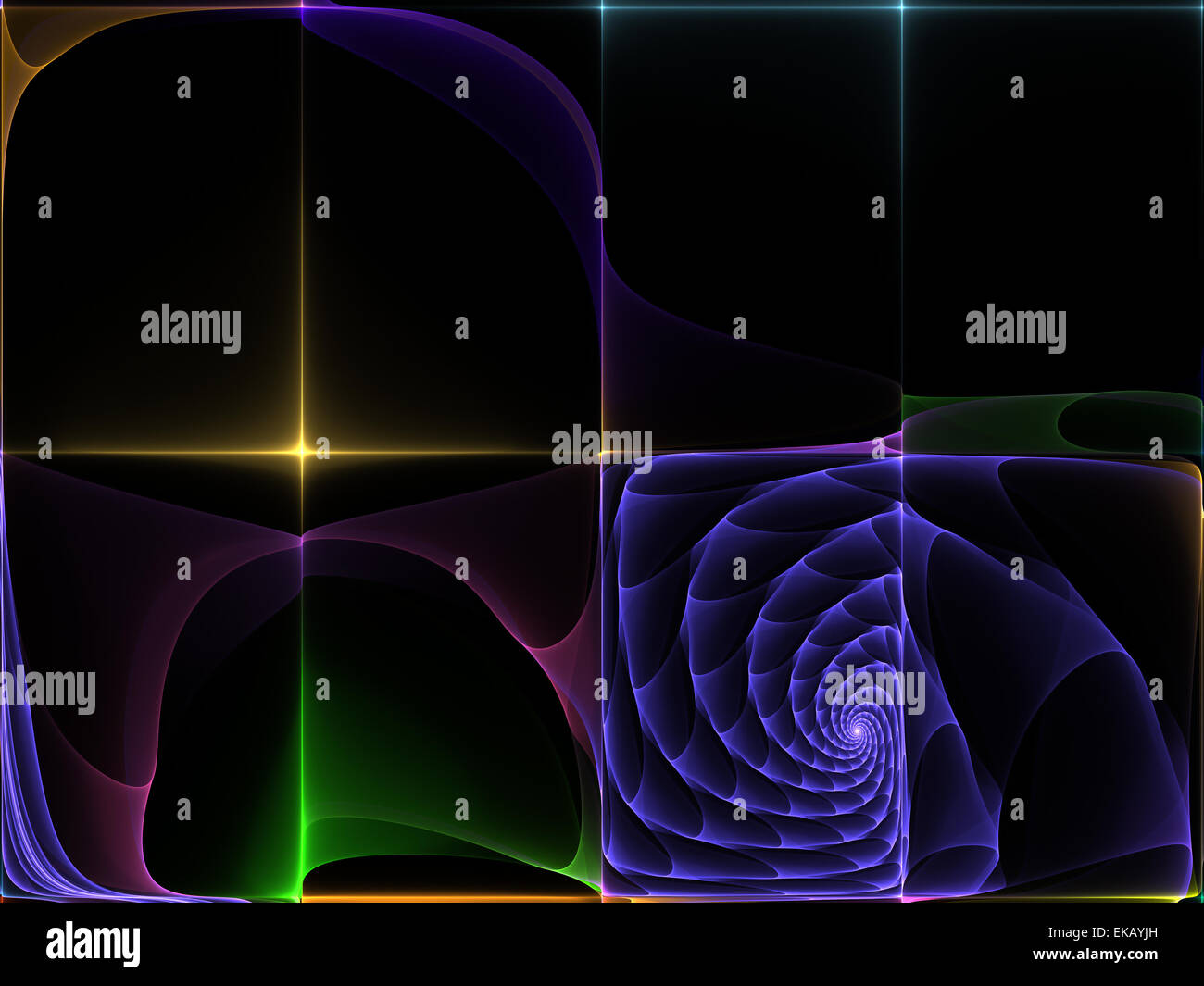 Advance of Fractal Grid Stock Photo - Alamy