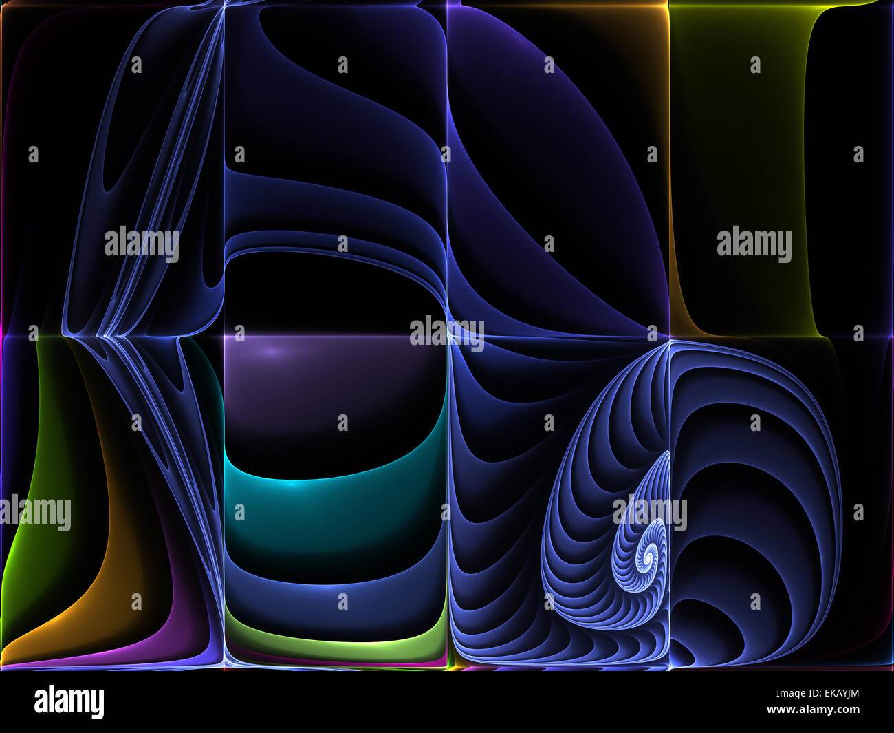 Advance of Fractal Grid Stock Photo - Alamy