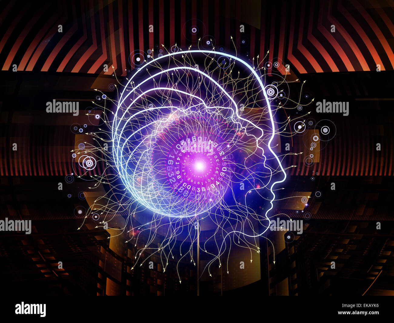 Human head computer artwork hi-res stock photography and images - Alamy