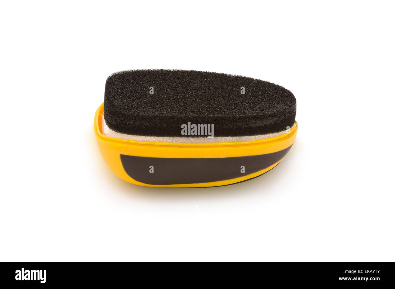 Polishing sponge for shoes, isolated on white background Stock Photo ...