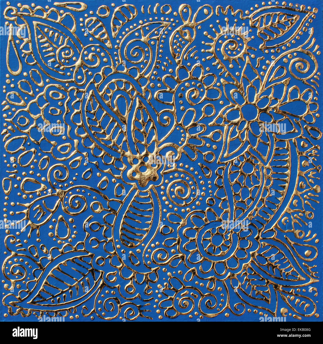 authentic original handmade craftwork painting Stock Photo - Alamy