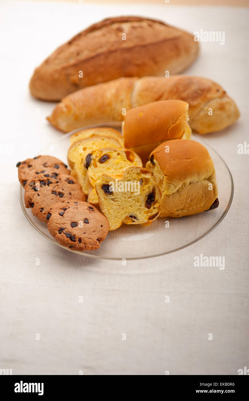 selection of sweet bread and cookies Stock Photo - Alamy