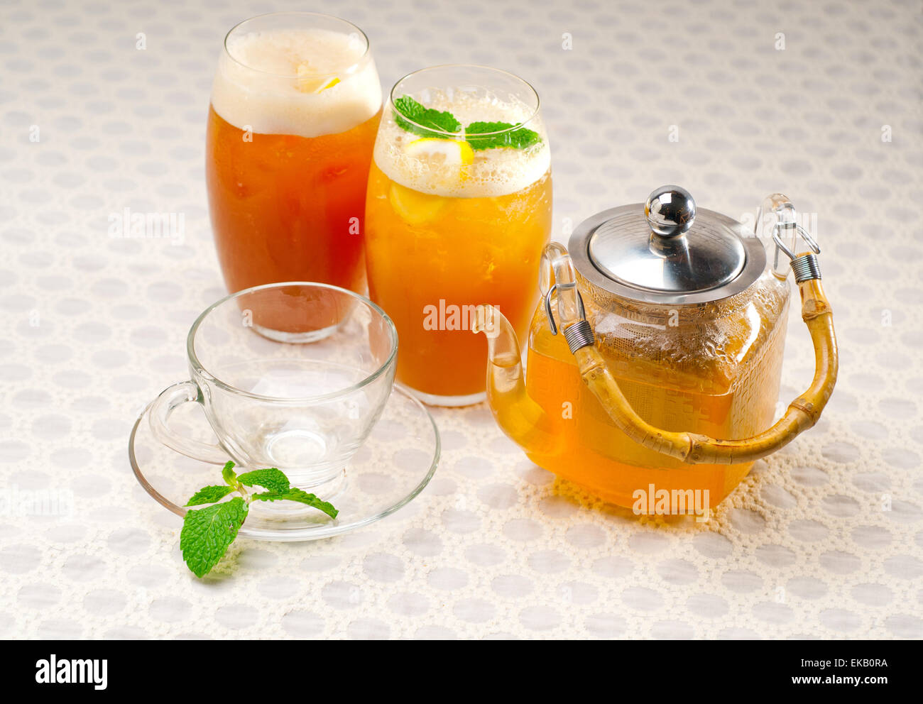 fresh selection of tea Stock Photo - Alamy