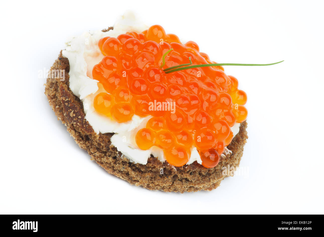 Red Caviar Snack Stock Photo - Alamy