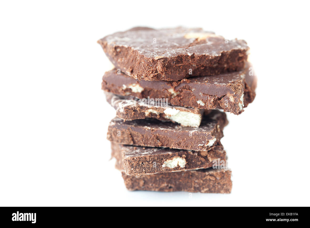 stack of chocolate isolated on white Stock Photo - Alamy