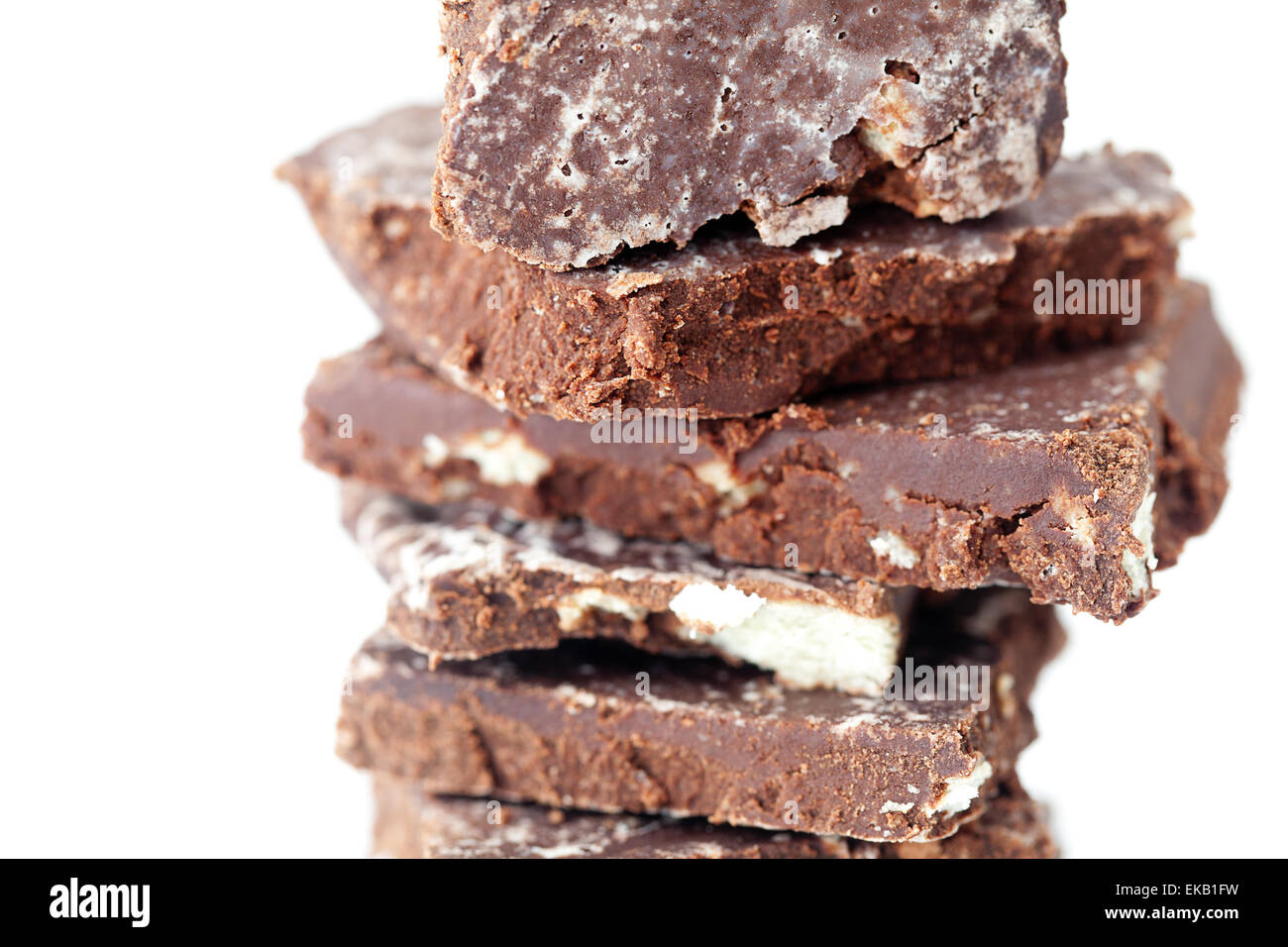 stack of chocolate isolated on white Stock Photo - Alamy