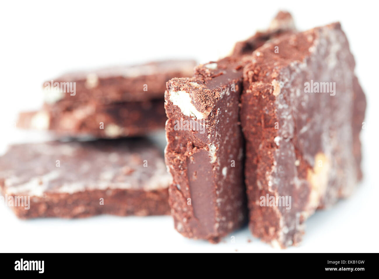 stack of chocolate isolated on white Stock Photo - Alamy