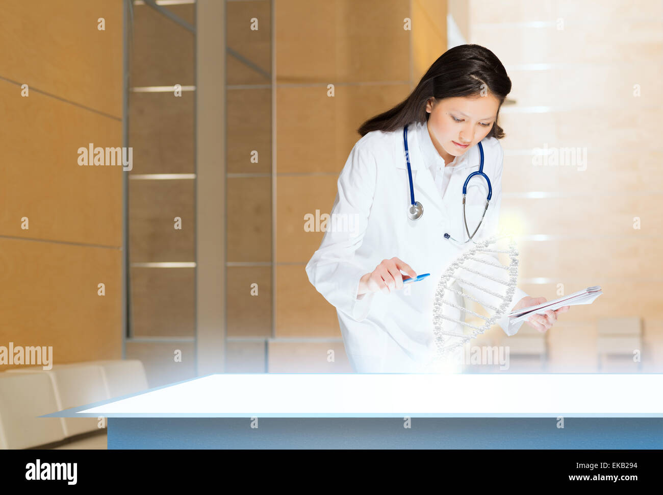 young woman doing research Stock Photo - Alamy
