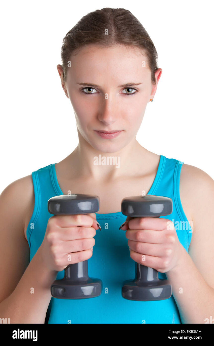 Woman Working Out Stock Photo - Alamy
