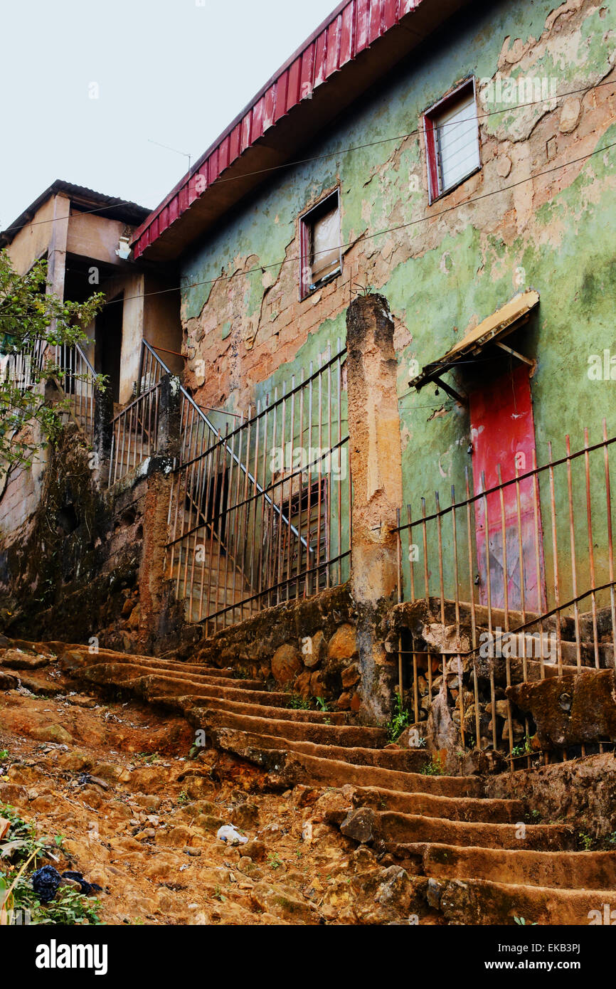 Old houses in poor tropical country Stock Photo - Alamy