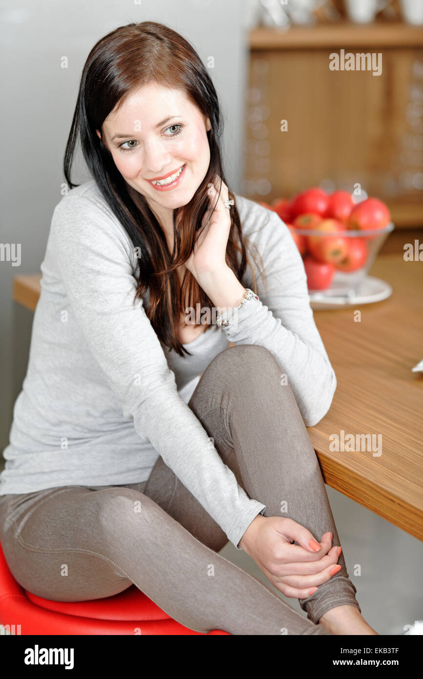 Woman taking a break Stock Photo - Alamy