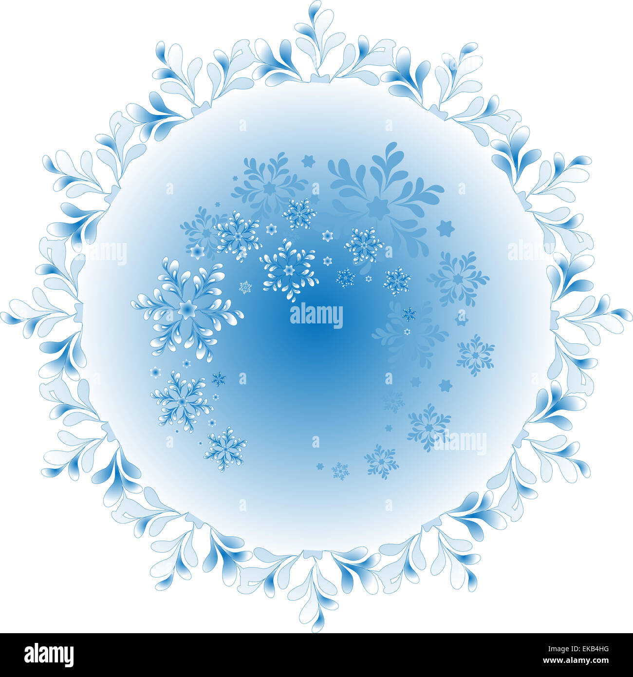 The pattern of blue and white snowflakes Stock Photo - Alamy