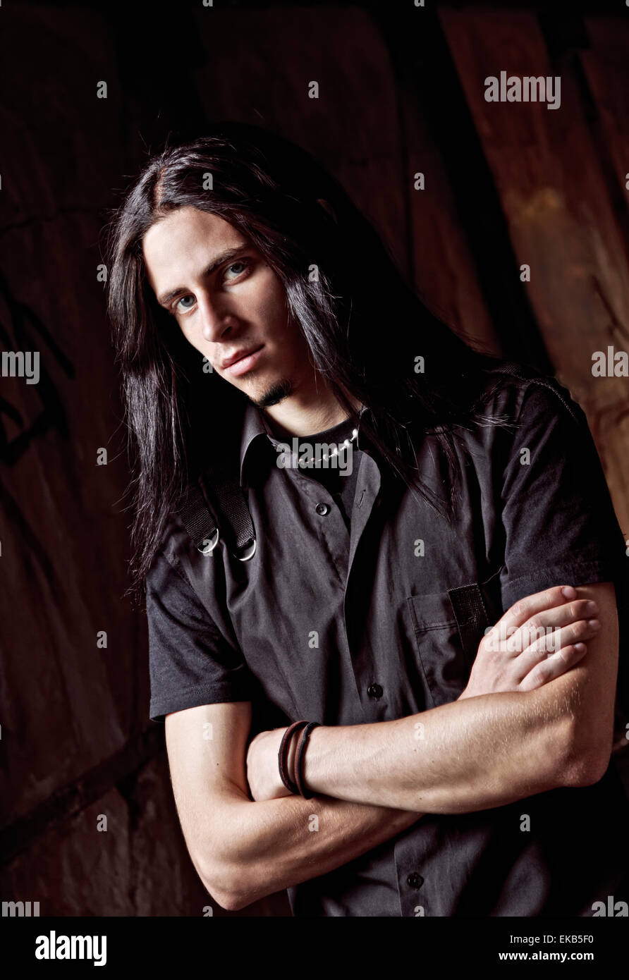 Long haired man not woman hi-res stock photography and images - Alamy