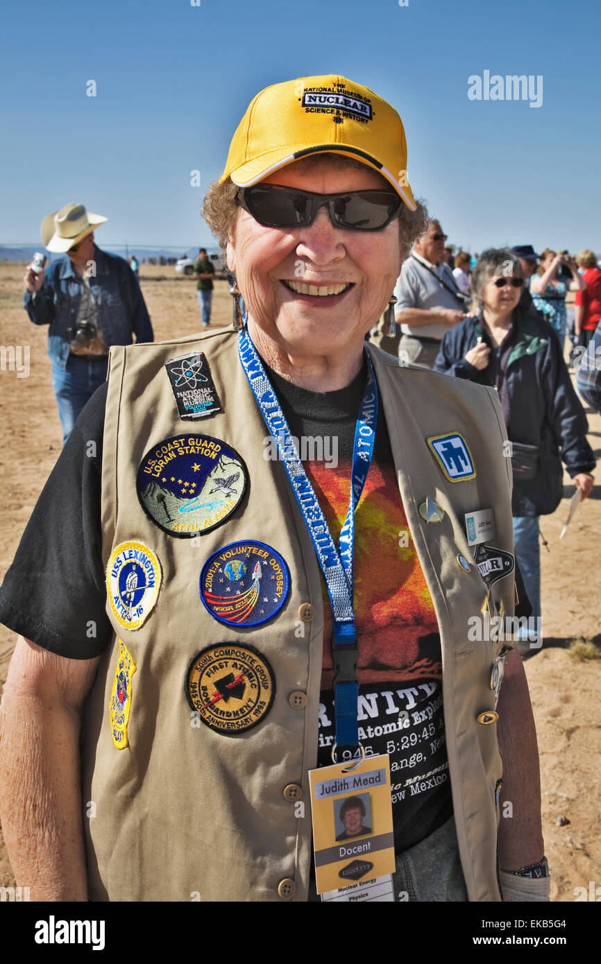 A docent at the Trinity Site, physicist, chemist and engineer Judith ...