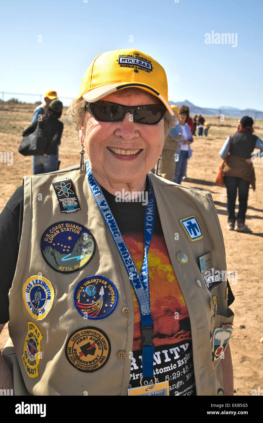 A docent at the Trinity Site, physicist, chemist and engineer Judith ...