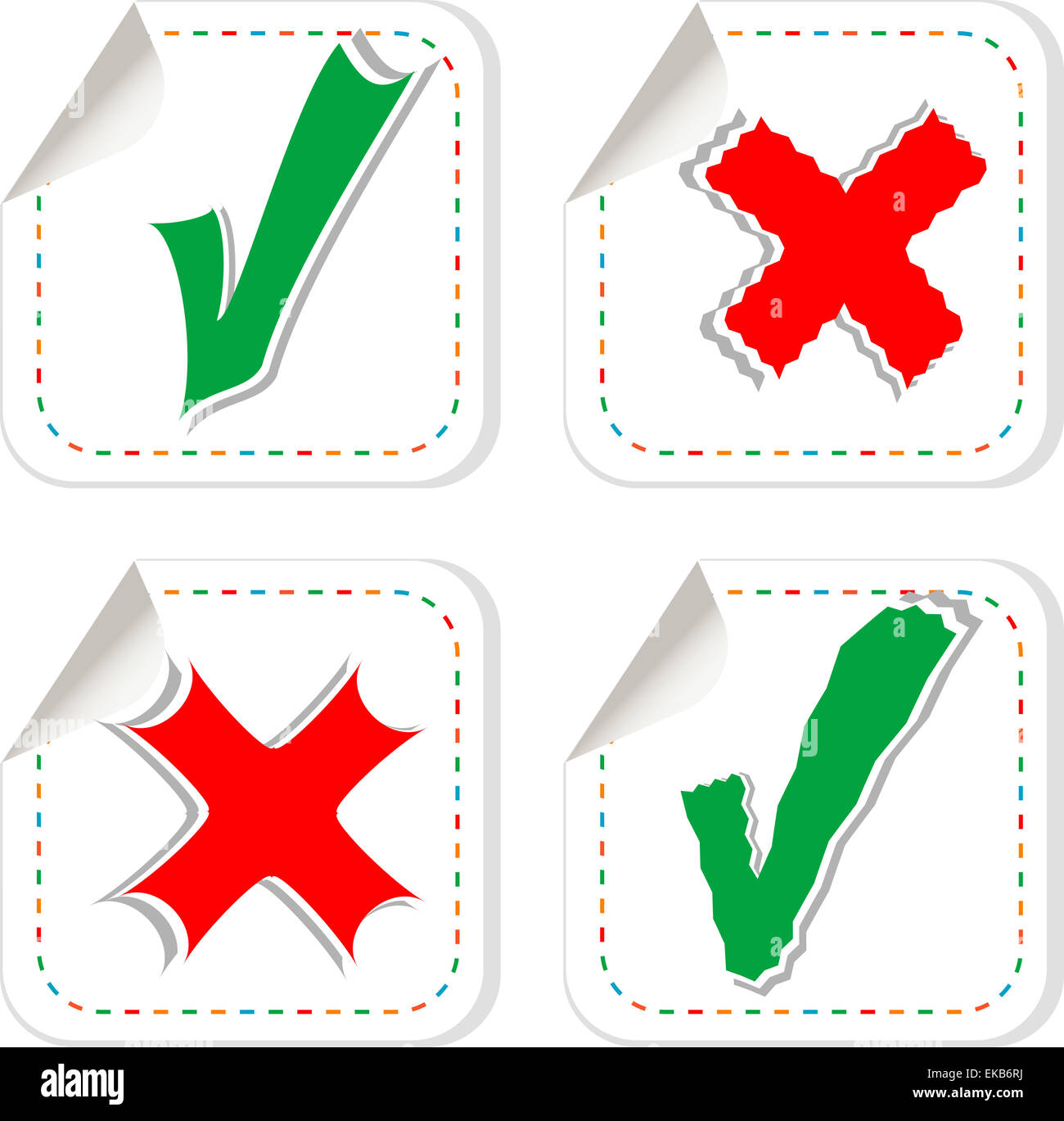 Checkmark icon stickers hi-res stock photography and images - Alamy
