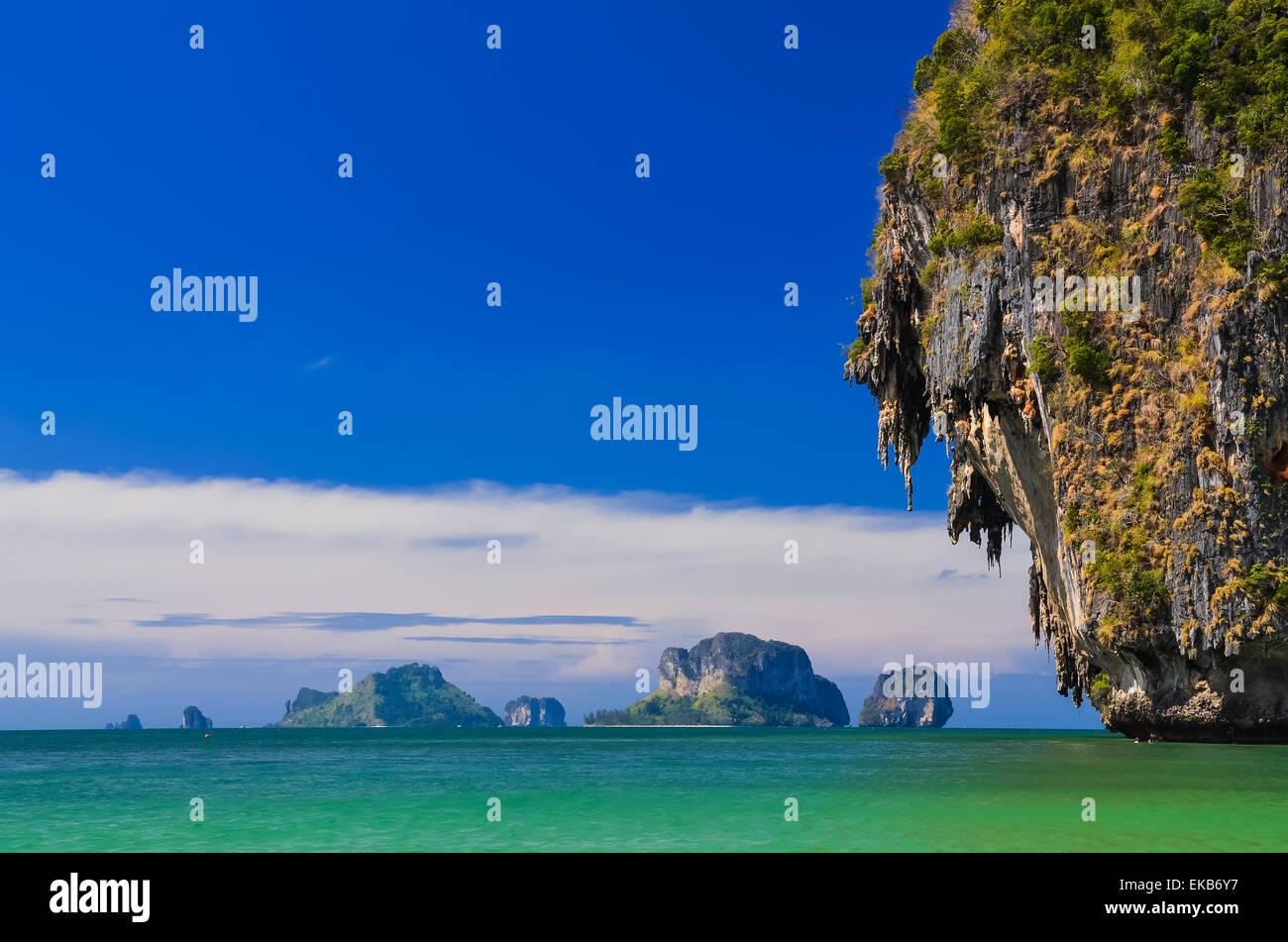 Ocean coast landscape with cliffs and islands at Andaman sea Stock ...