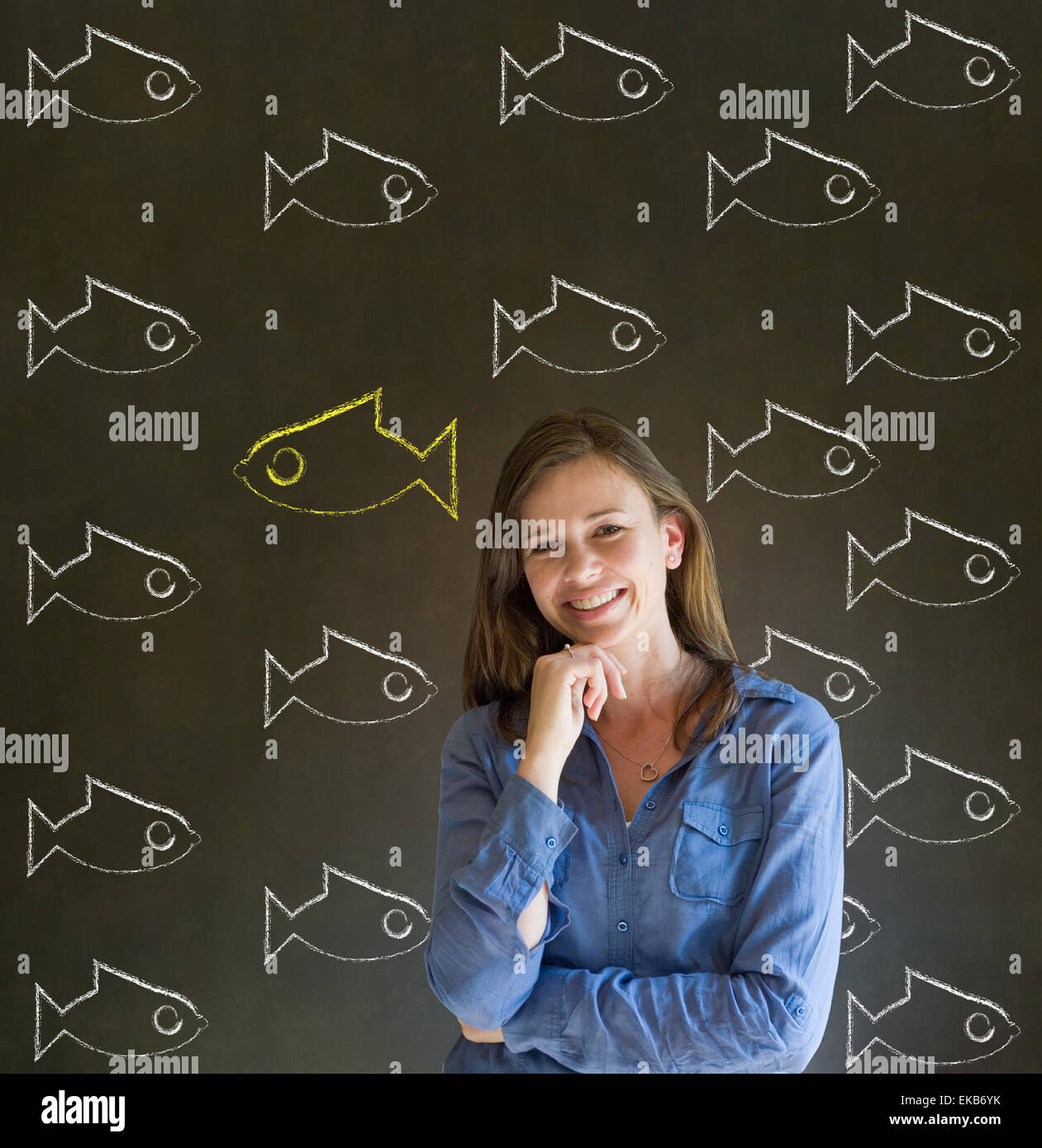 Independent thinking business woman, student or teacher Stock Photo - Alamy